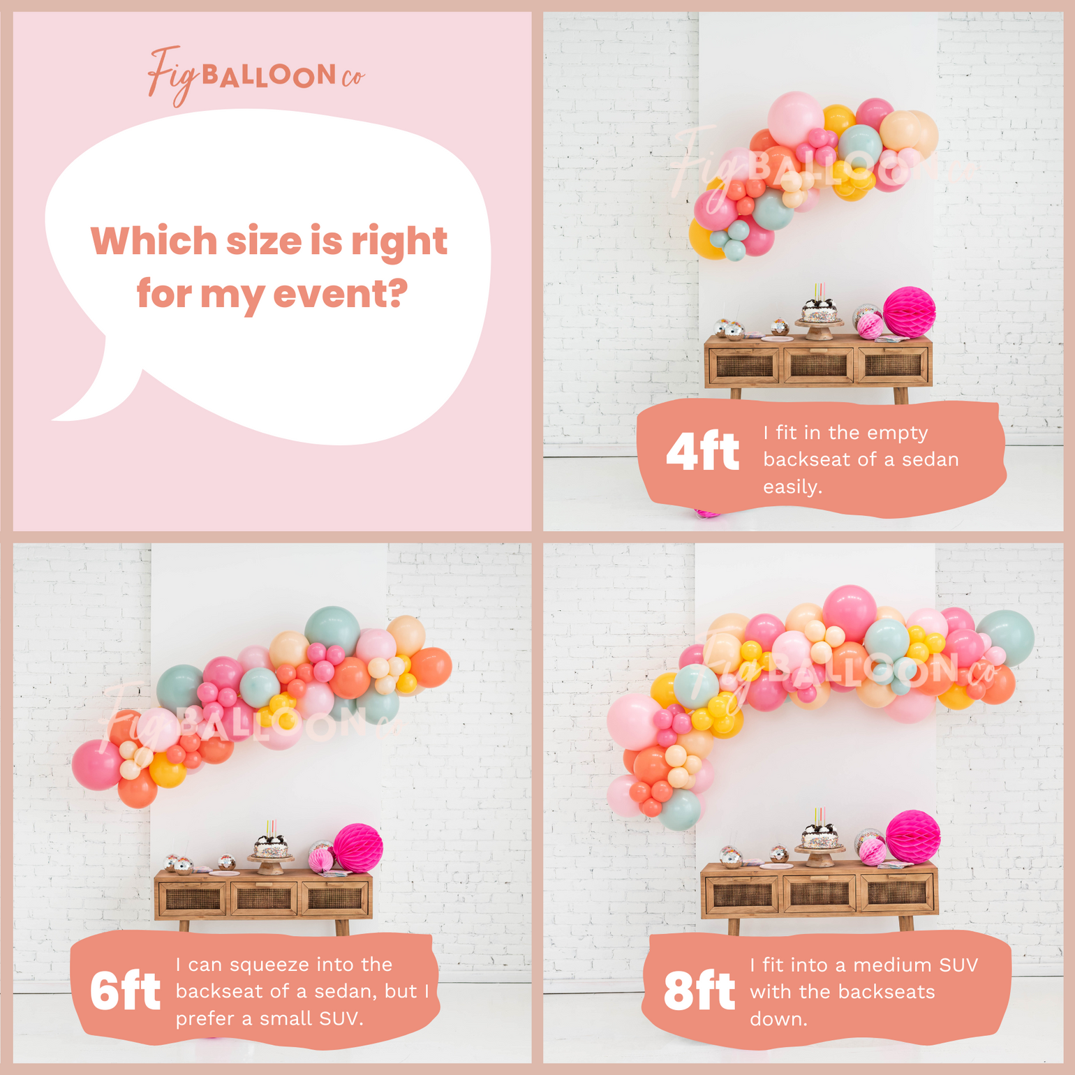 Balloon Garland Size Guide – Fig Balloon Co.